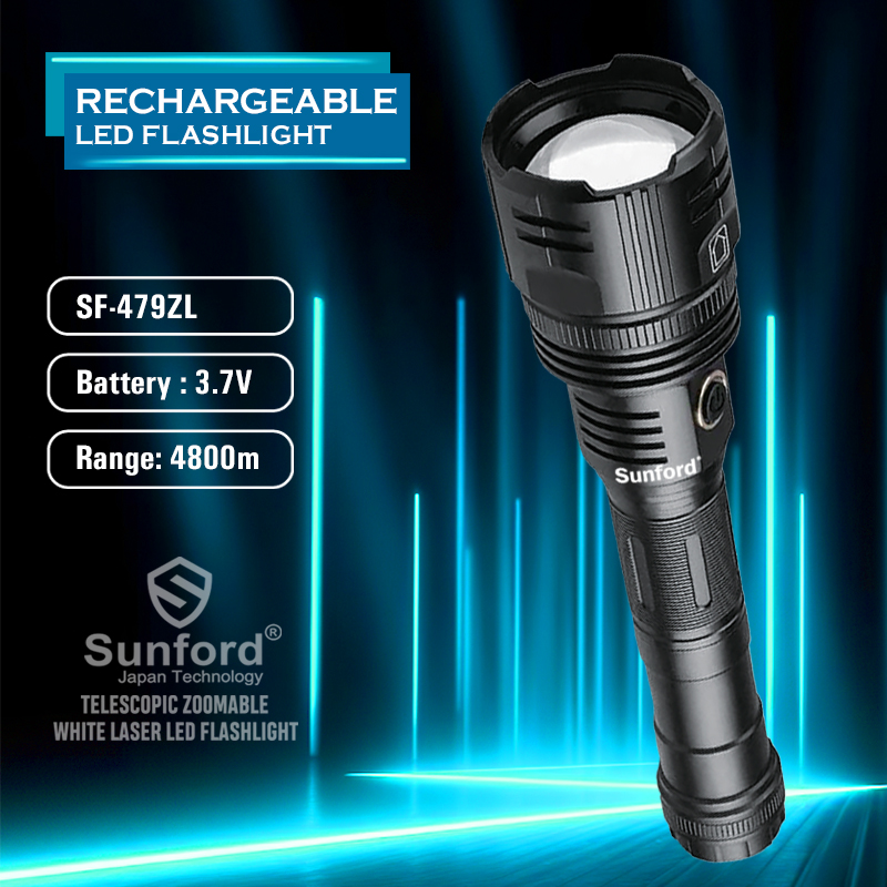 Sunford Telescopic Zoomable Laser LED flashlight SF-479ZL – Sunford Japan